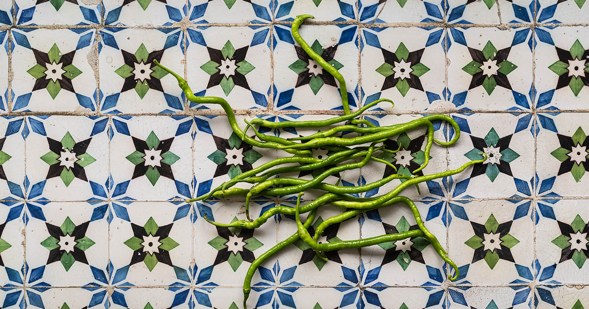 Lisbon crooked tiles vinyl backdrop for video and photography